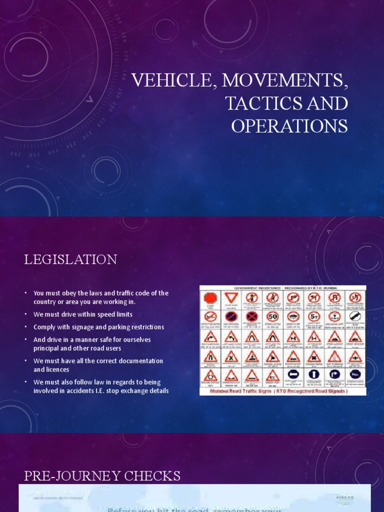 VEHICLE MOVEMENT AND TACTICS | PDF | Vehicles | Car
