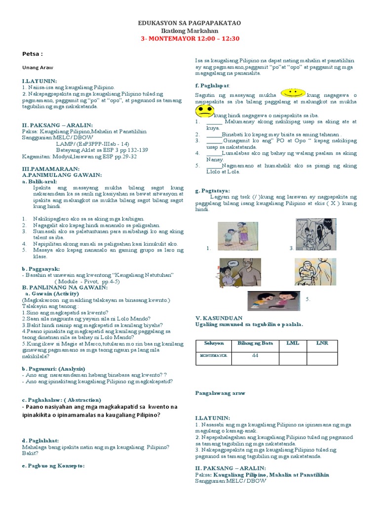 Esp3 Q3 Week 1 LP | PDF
