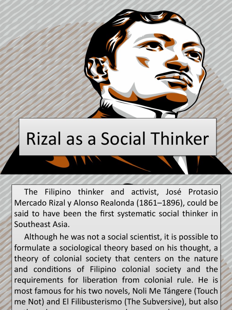 Rizal As A Social Thinker | PDF | Colonialism