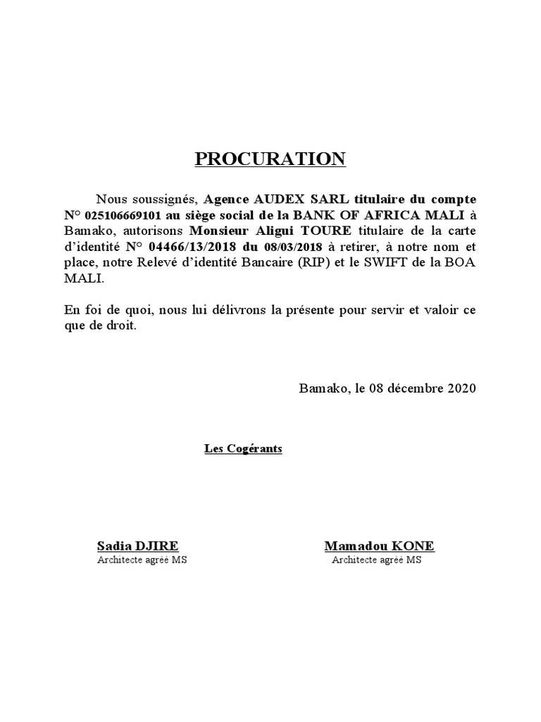 PROCURATION | PDF | Gouvernement | Business