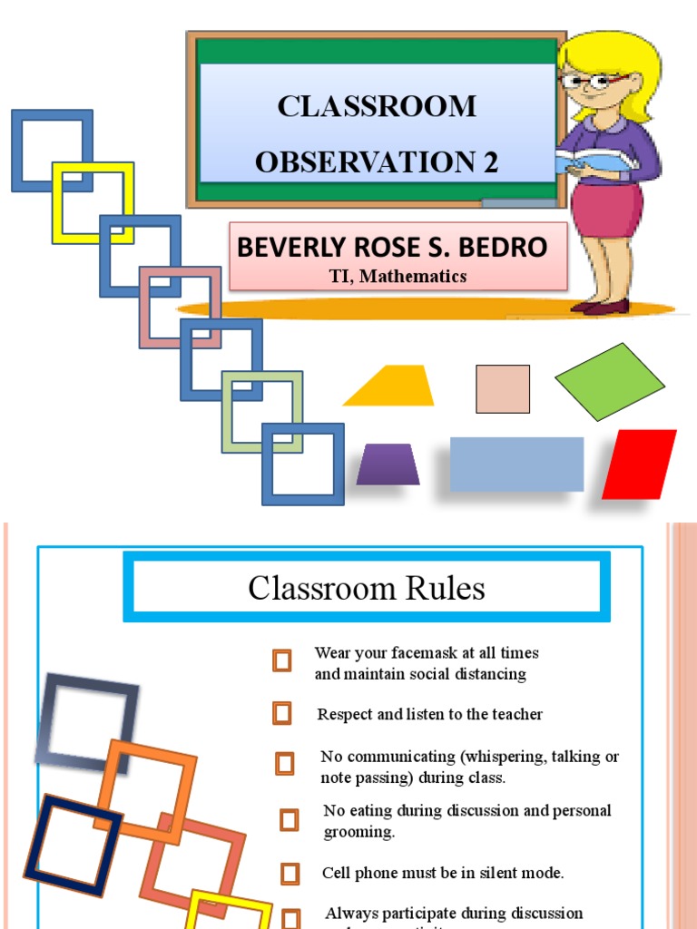 Classroom Observation 2: TI, Mathematics | PDF | Rectangle | Euclidean ...