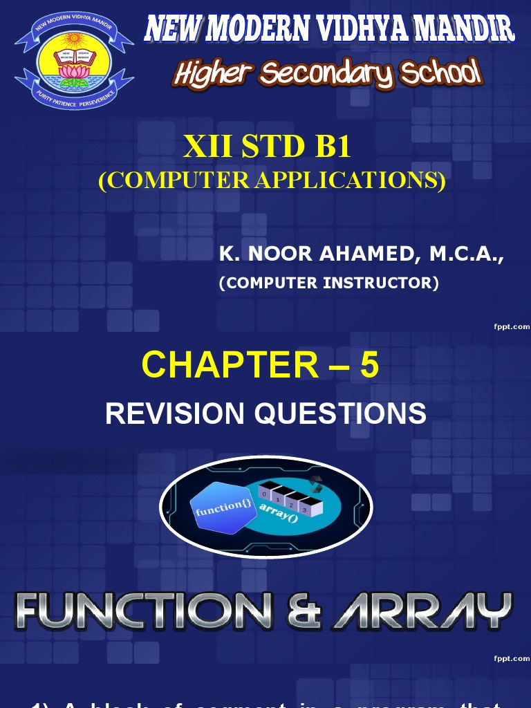 Chapter 5 Revision Questions Pdf Php Parameter Computer Programming