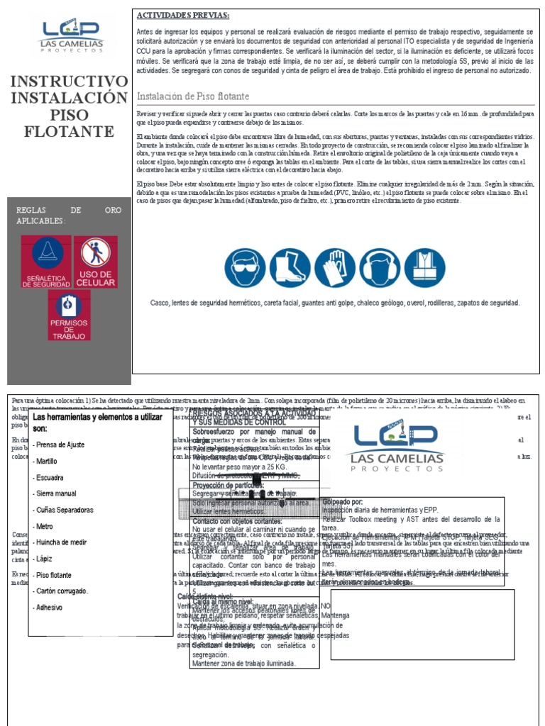 Instructivo Piso Flotante (LCP) | PDF
