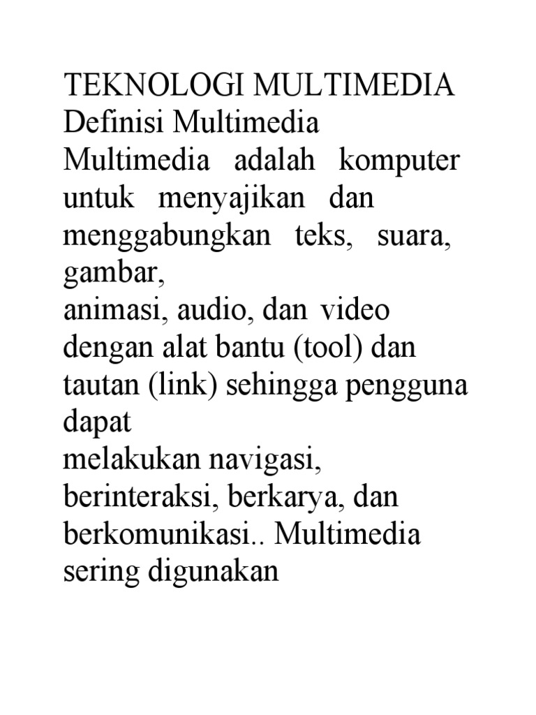 Materi MULTIMEDIA | PDF