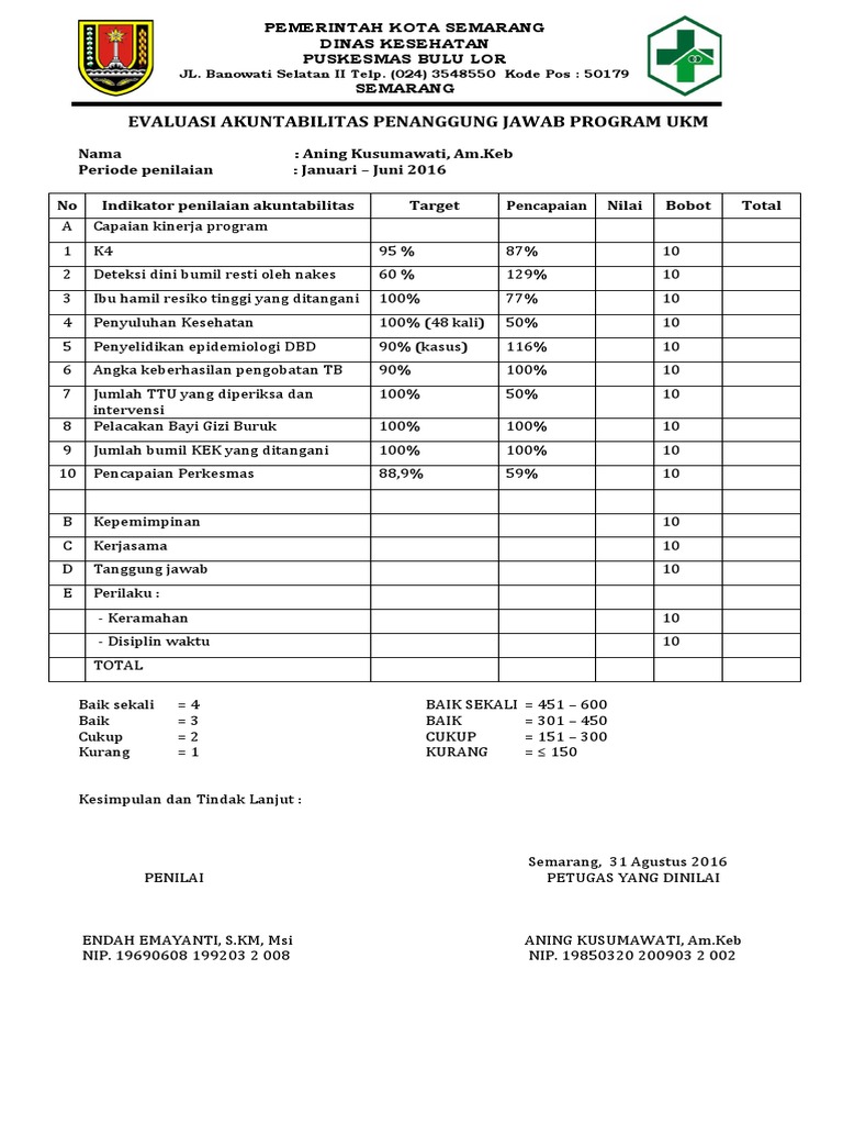 Evaluasi Akuntabilitas Program UKM dan UKP | PDF