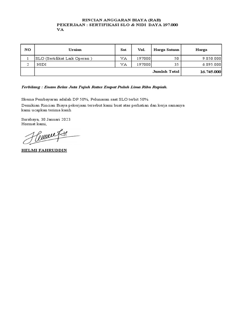Rab Nidi & Slo Daya 197000 Va | PDF | Pengelolaan Keuangan & Uang