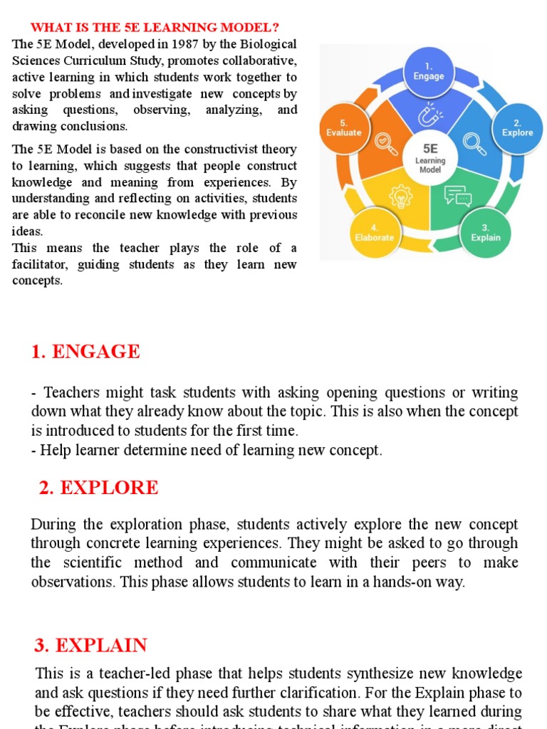 What Is The 5E Learning Model? | PDF | Learning | Neuroscience