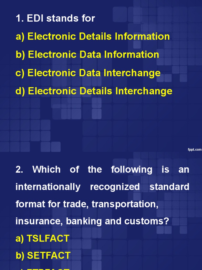 CH 18 (30 One Marks) | PDF | Electronic Data Interchange | Computing