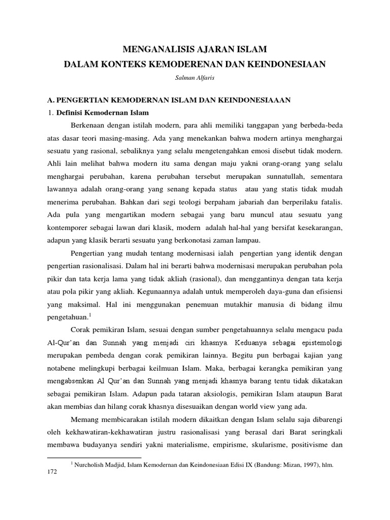 Ajaran Islam dalam Modernitas Indonesia | PDF | Agama & Spiritualitas