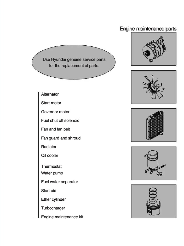 PDF Hyundai Engine Maintenance Parts - Compress | PDF | Engines ...