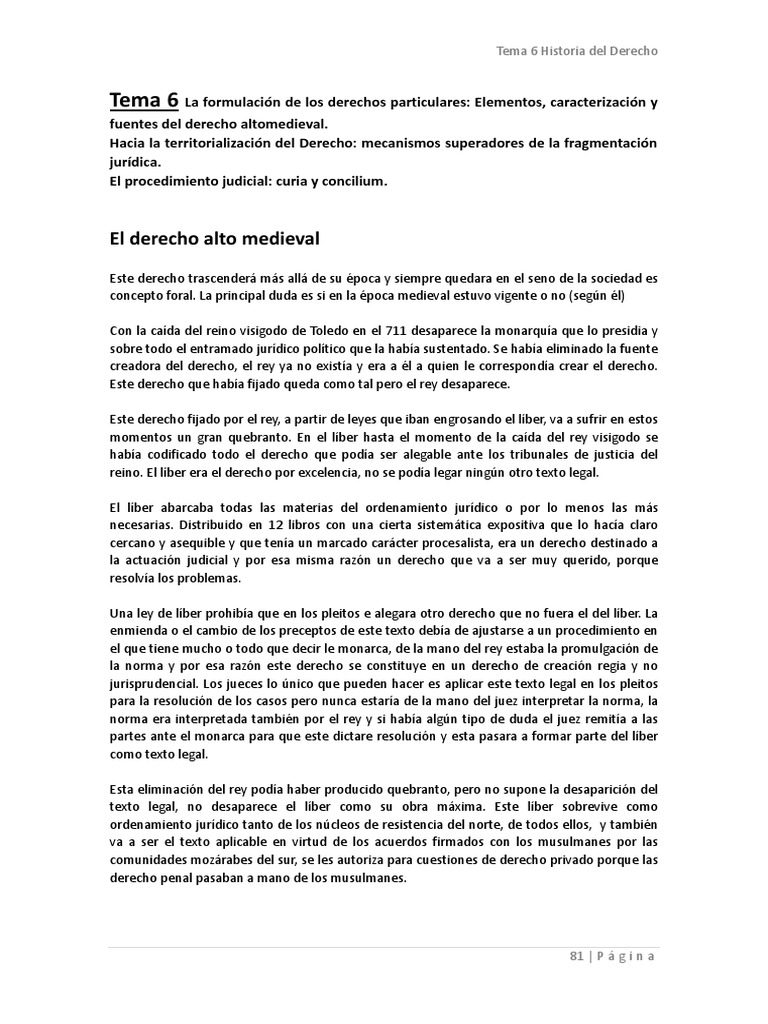 Tema 6 (2) | PDF | Juez | Edades medias