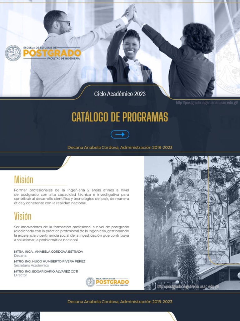 Catálogo de Programas de Postgrado 2023 de la Universidad de San Carlos de Guatemala | PDF ...