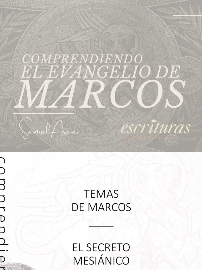 1.3 Introducción Marcos Secreto Mesiánico | PDF | Jesús | San Pedro