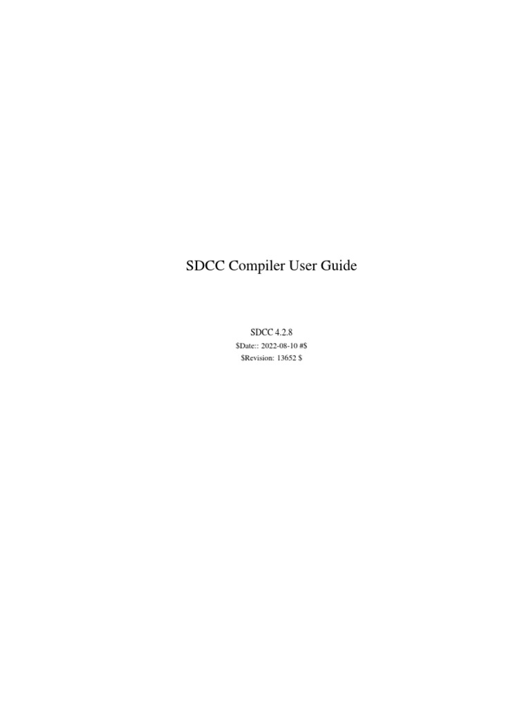 SDCC Manual | PDF | Software Development | Computer Engineering