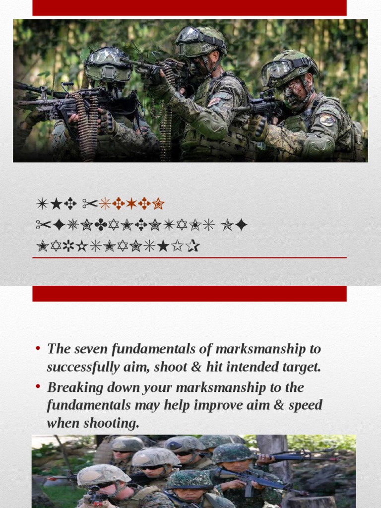 Seven Fundamentals of Marksmanship | PDF | Shooting | Trigger (Firearms)