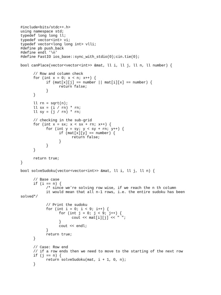 Sudoku Solver Pdf Computer Programming Theoretical Computer Science