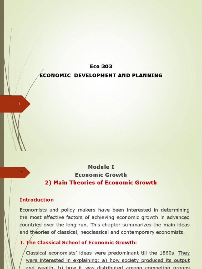 Economic Growth Theories Overview | PDF | Economic Growth | Economics