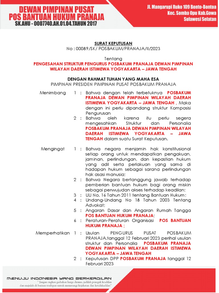 Surat Keputusan | PDF