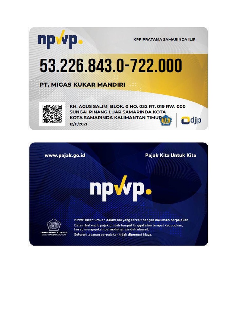 NPWP MKM | PDF