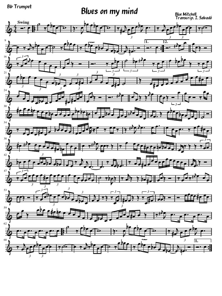 Blues On My Mind Transcript. | PDF