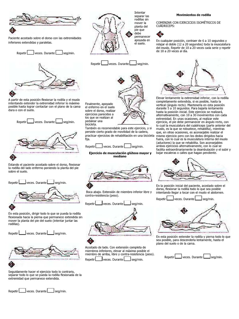 Ejercicios de Rodilla 1 | PDF | Rodilla | Pierna humana