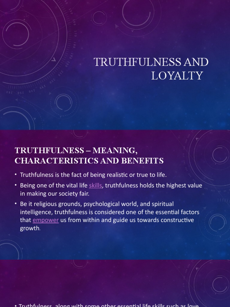 Truthfulness and Loyalty NSTP | PDF | National Security | Truth