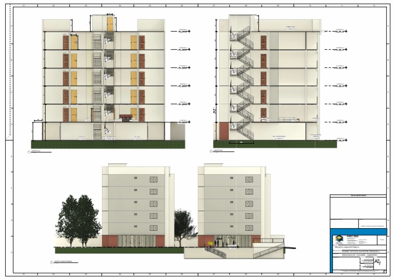 Arq02 - Planta Cortes - Aa-Bb e Longitudinal | PDF