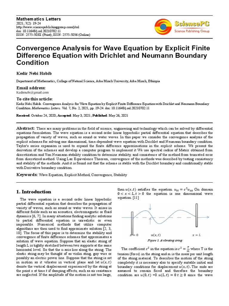 Waveequationconsitency Stability | PDF | Partial Differential Equation ...