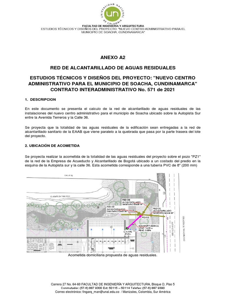 Anexo A2. Alc Sanitario CAM Soacha Octubre 14 2021 | PDF | Alcantarillado | Hidráulica