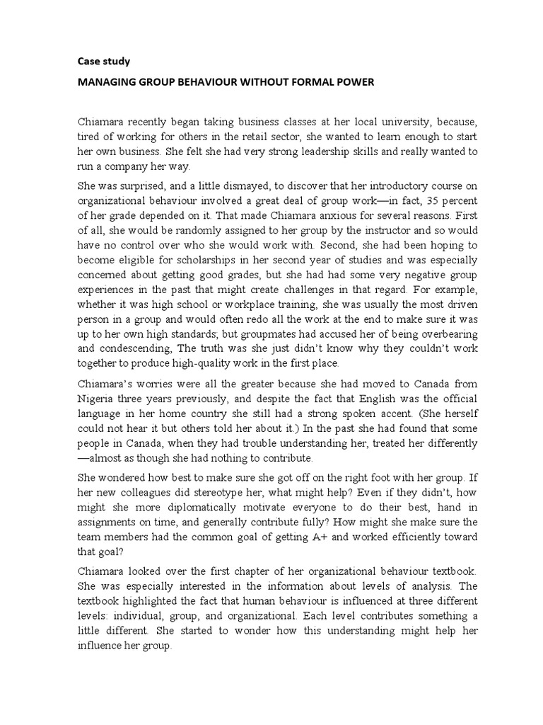 Managing Group Dynamics Without Authority | PDF | Motivational | Motivation