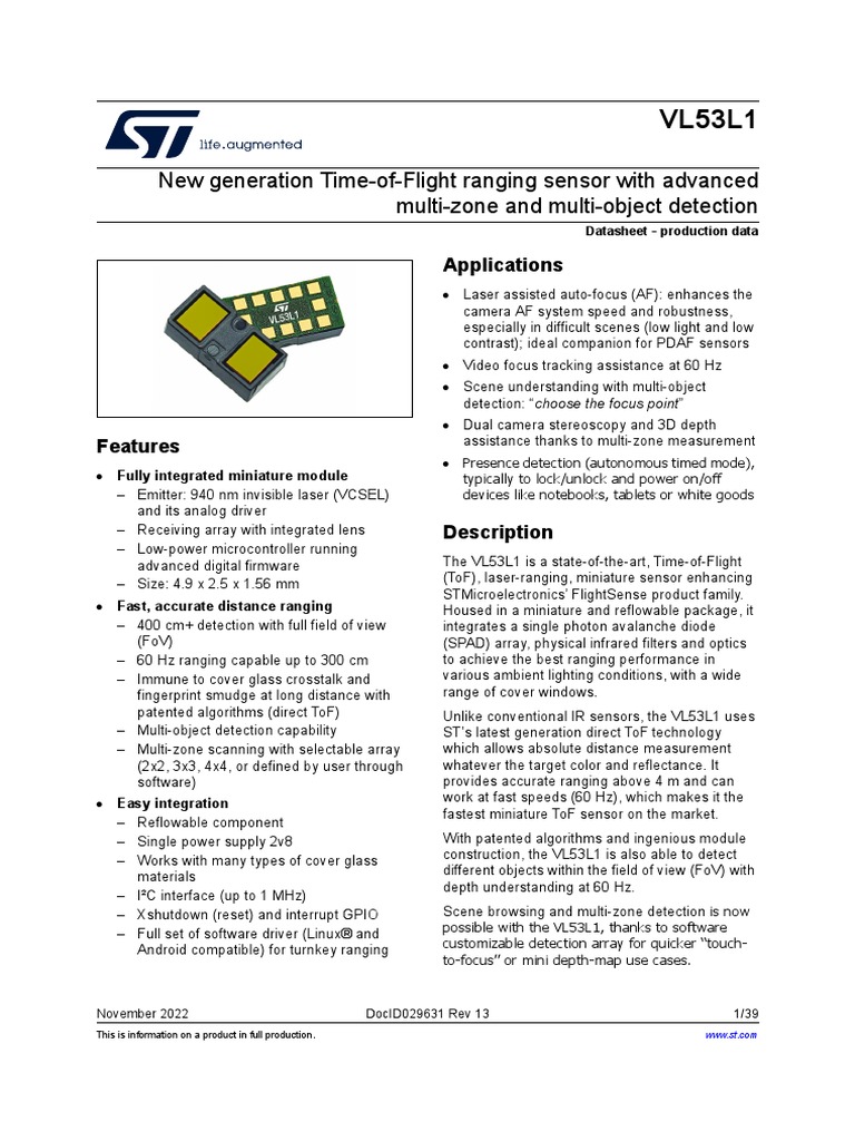 vl53l1_cb | PDF | Electronics | Manufactured Goods