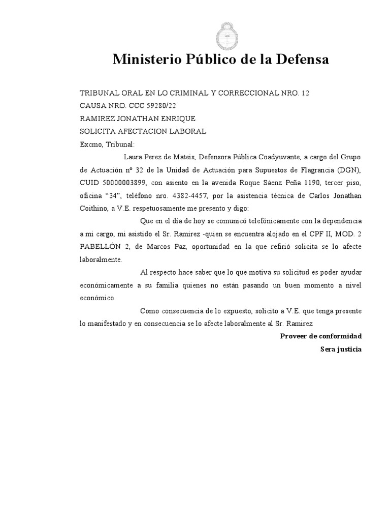 Ramirez - Afectacion Laboral | PDF