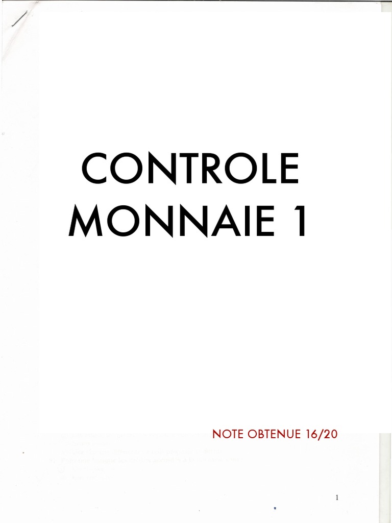 Controle 20continu 202011 | PDF