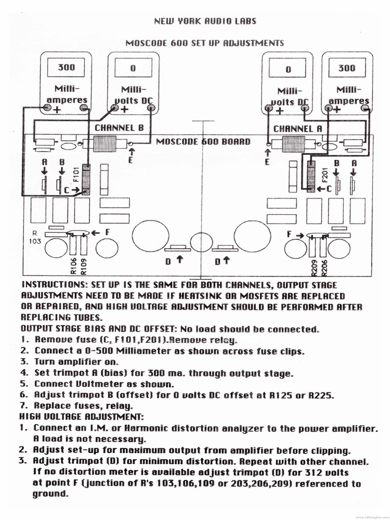 Hfe Moscode 600 Setup Adjustments | PDF
