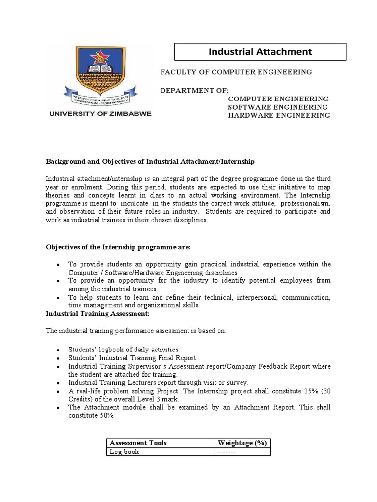 Industrial Attachment GUIDELINES | Download Free PDF | Internship | Job Hunting