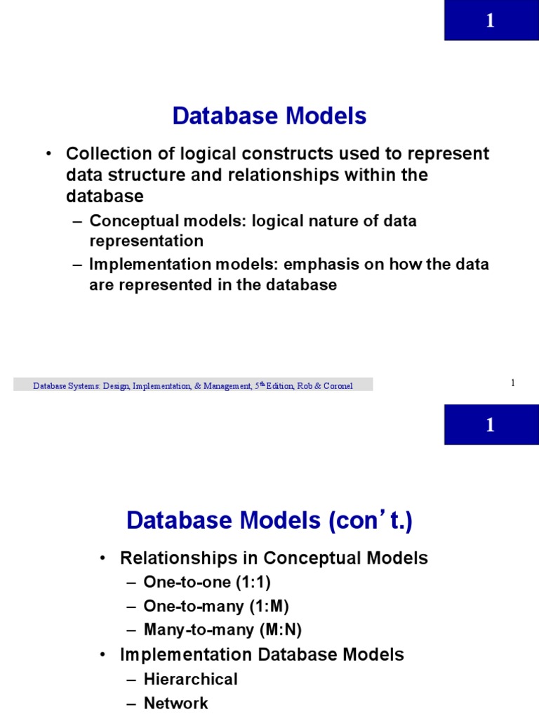 Database Models | PDF | Databases | Relational Database Database Models | PDF | Databases | Relational Database