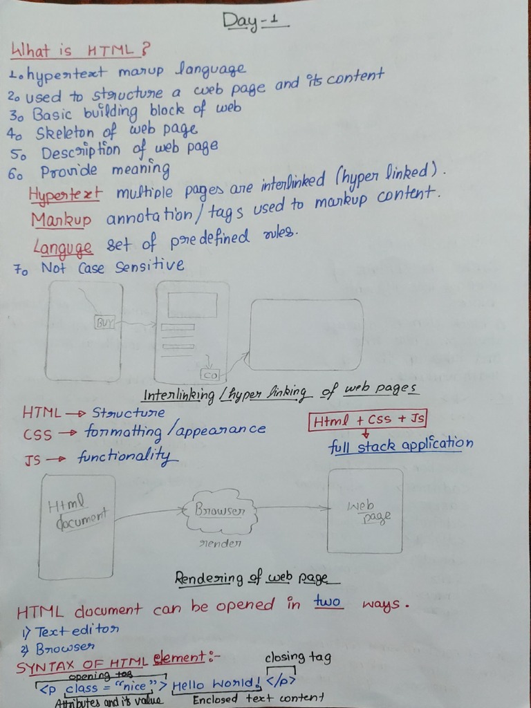 HTML Notes Full Detailed | PDF | Software Engineering | Html