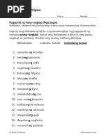 5 Halimbawa NG Lantay Na Pangungusap | PDF
