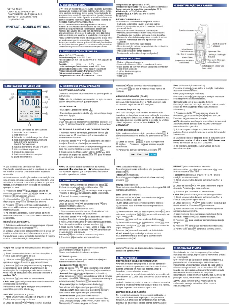 Manual Wintac | PDF | Armazenamento de dados de computador | Medição