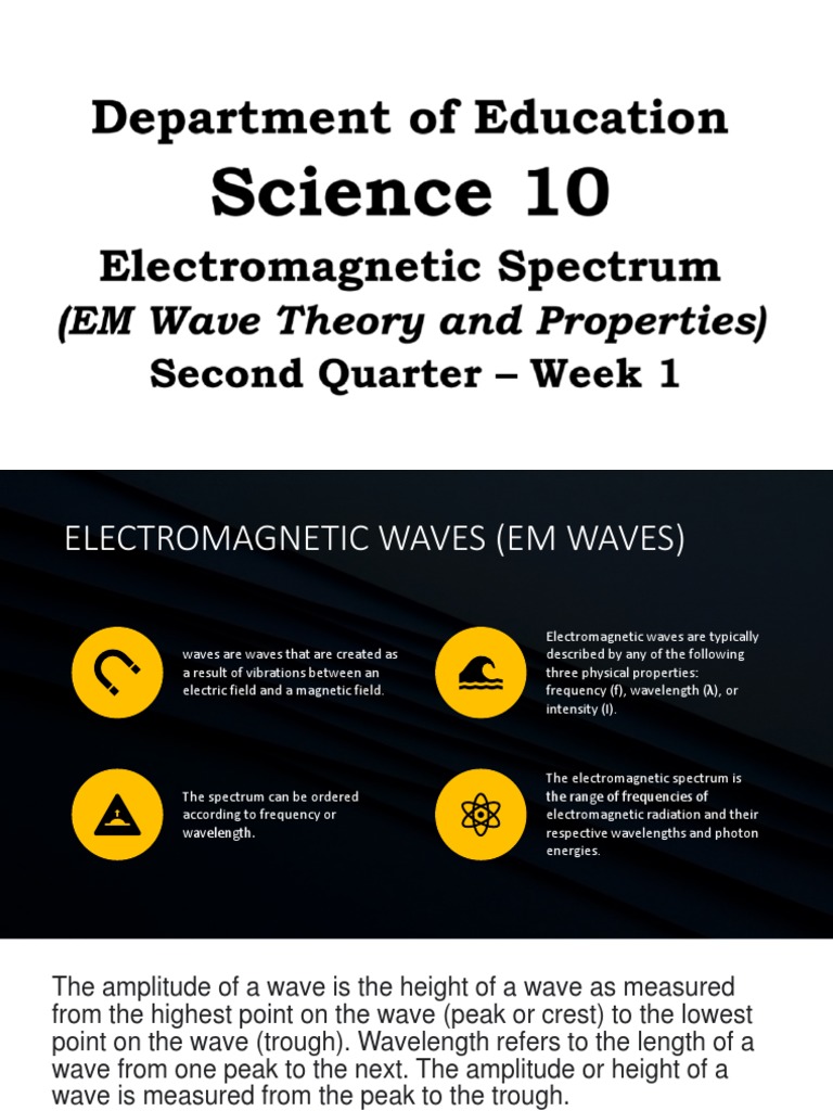 Em Waves and Spectrum Notes Rev. 1 | PDF | Electromagnetic Radiation ...