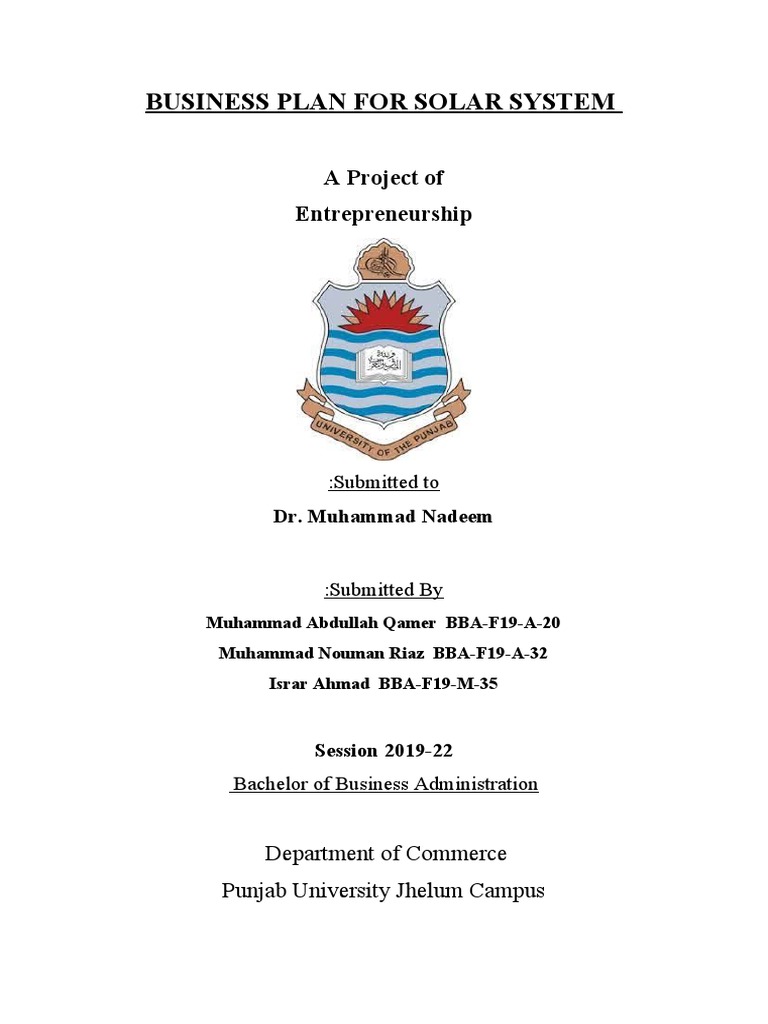 Business Plan of Solar System | PDF | Renewable Energy | Solar Energy