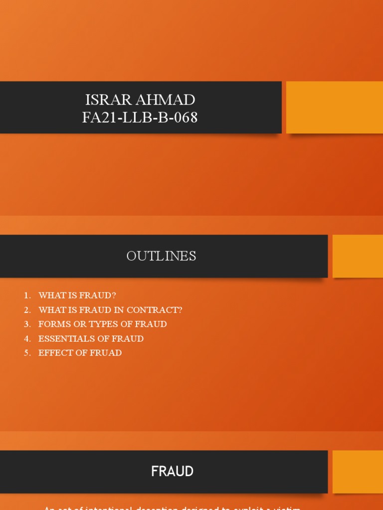 Fraud in Contract | Download Free PDF | Fraud | Misrepresentation