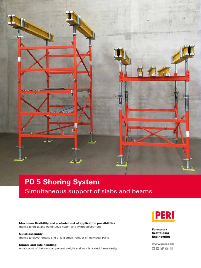 PD 5 Shoring System Flyer | PDF | Scaffolding | Engineering