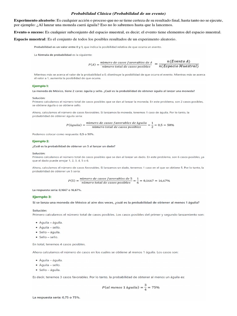 Probabilidad | PDF | Probabilidad | Probabilidades y estadísticas