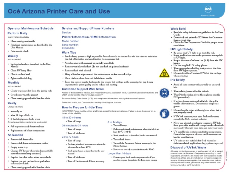 Arizona Care and Use Poster Rev-EN-3010120949 | PDF | Ultraviolet ...