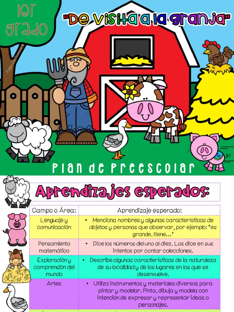 Proyecto Granja para Preescolar | PDF | Salón de clases | Aprendizaje