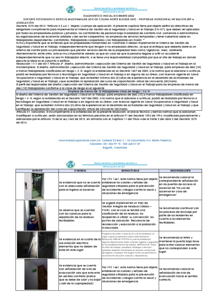 Informe de Verificacion Torre 1 | PDF | Residuos