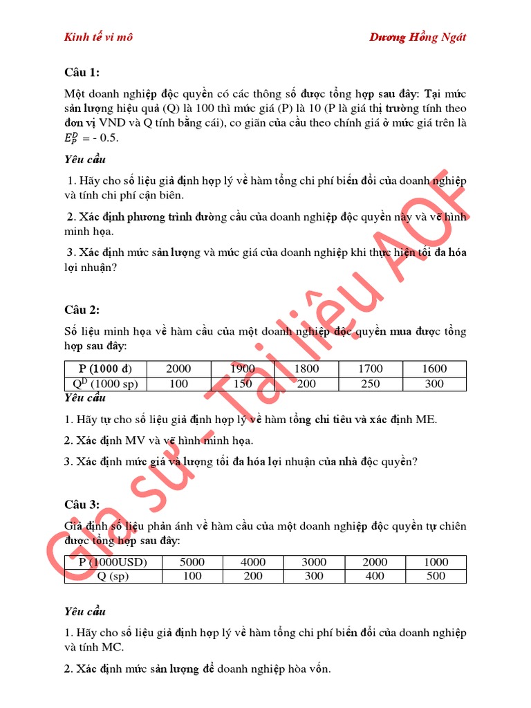 BT B Sung VI Mô | PDF