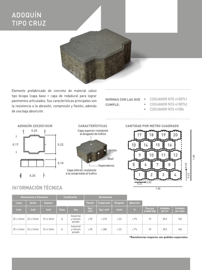 FT Adoquin Tipo Cruz 1 | PDF