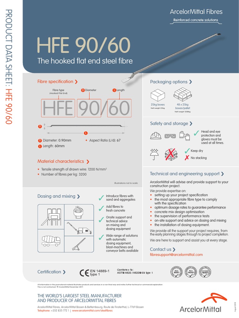 Hfe 90-60 en | PDF | Concrete | Fibers